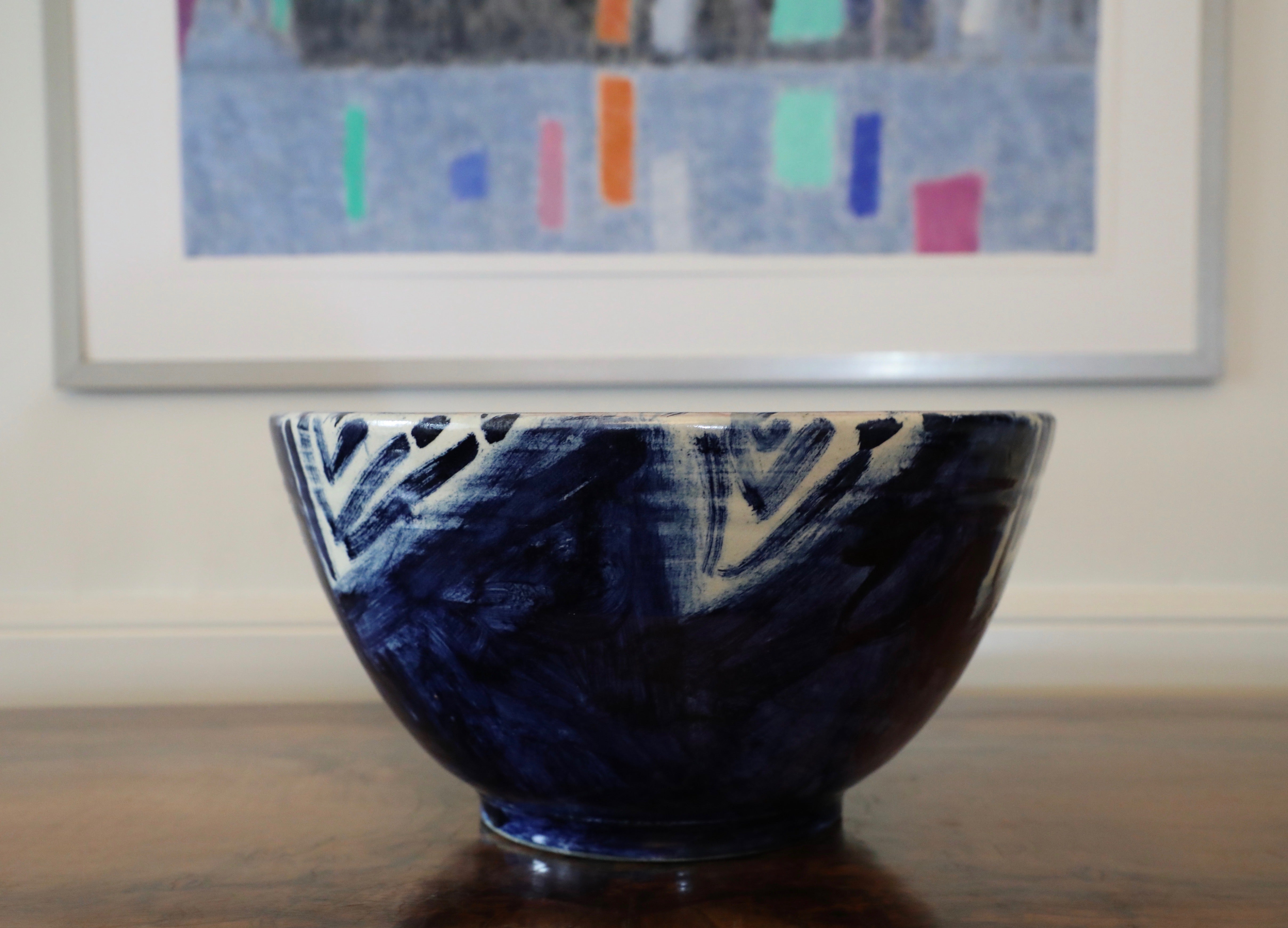 David Garland, Blue and White Glazed Earthenware Bowl (late 20th centu ...
