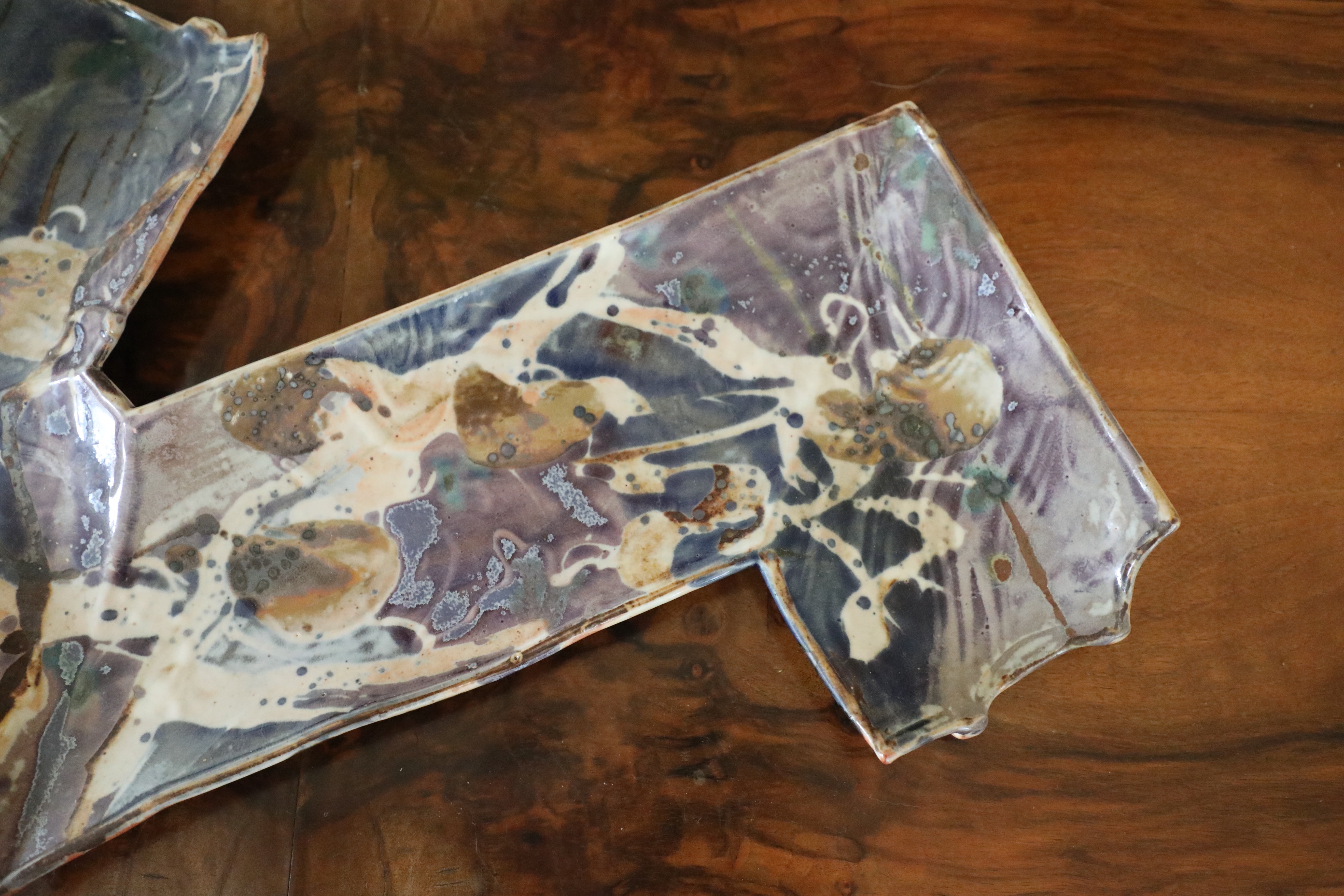 John Glick, Glazed Ceramic Zig Zag Platter (late 20th century ...